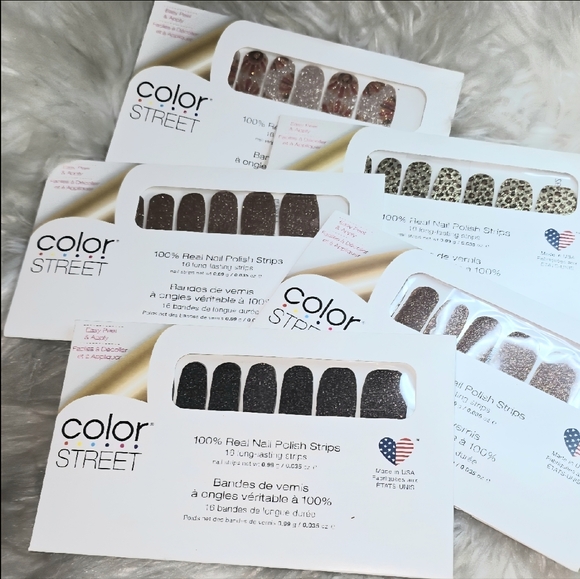 Color Street | Makeup | Color Street Nail Strips Bundle Of Five Glitter ...